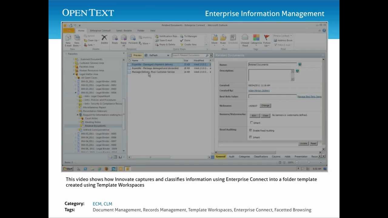 OpenText - Information Flow Demo - Capture to Archive (ECM) - YouTube
