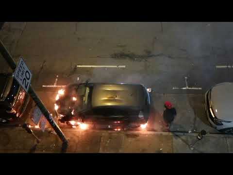 Car Blow up by itself in front of my building in December 2024. - YouTube