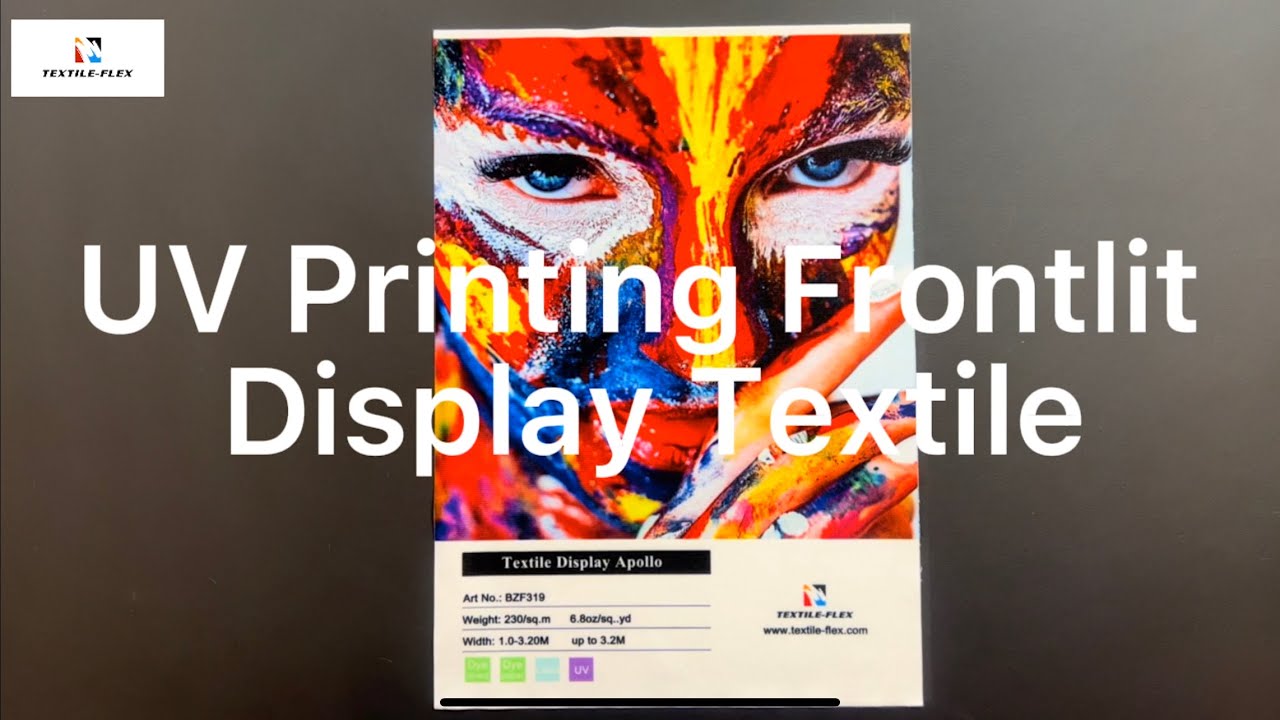UV Printing Frontlit Display Textile - YouTube