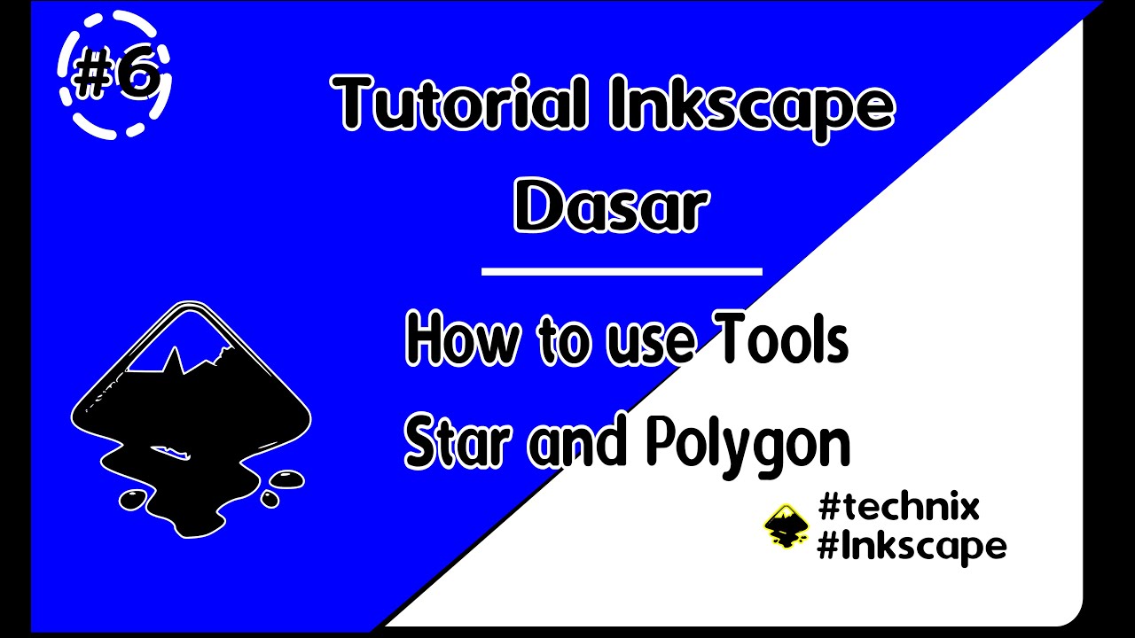 Tutorial Inkscape dasar - #6 Mengenal Tools Star and Polygon (How To ...