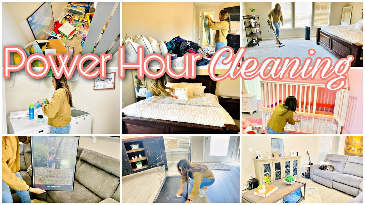Power Hour Clean With Me Satisfying Clean With Me Quick Tidy Up
