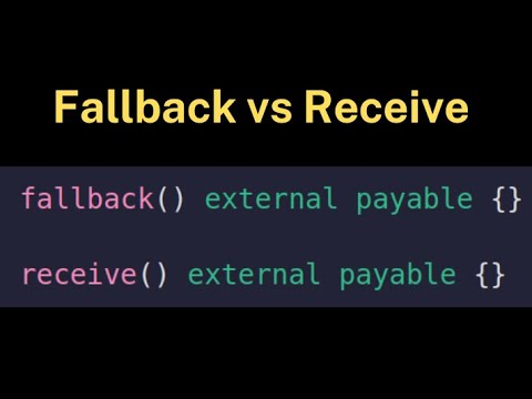 Fallback vs Receive function in solidity - YouTube