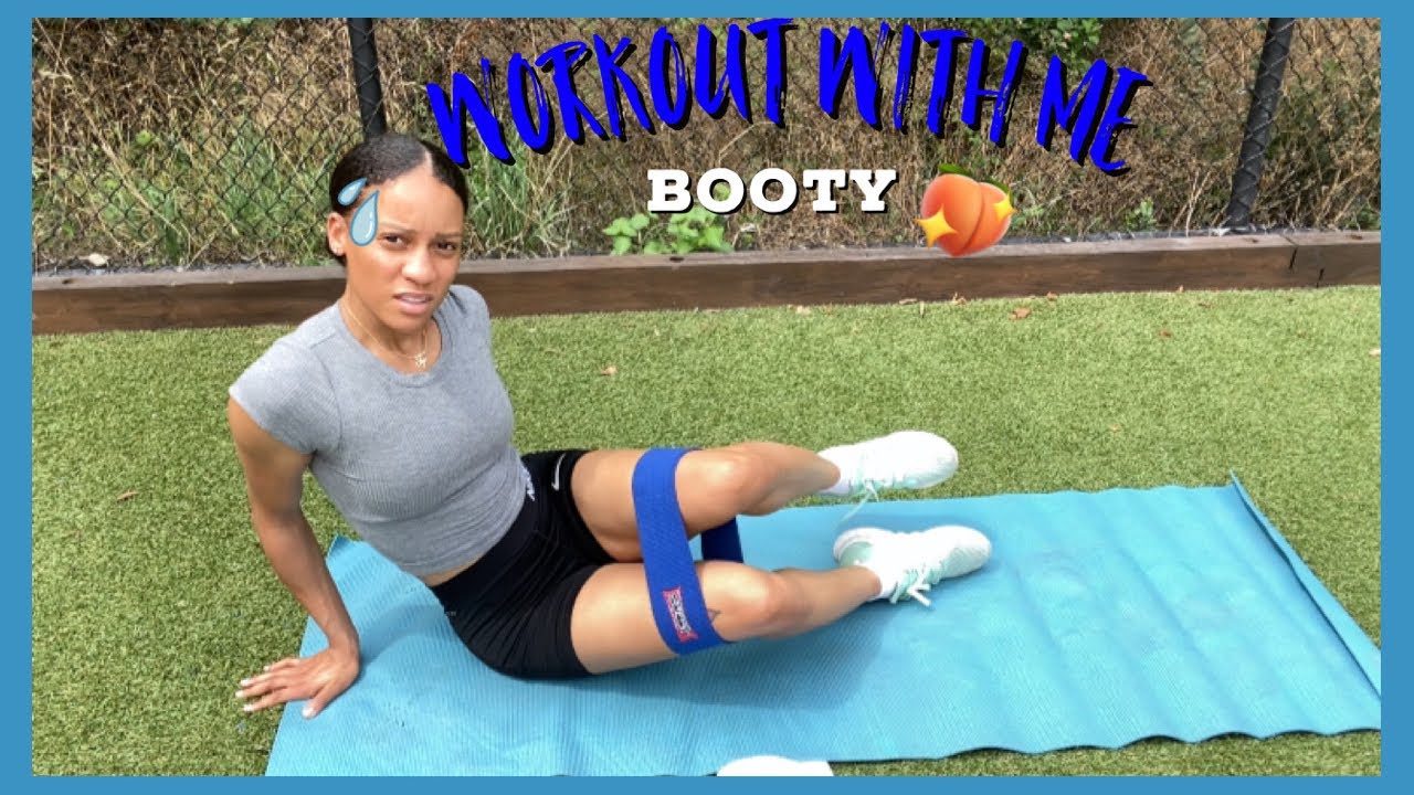 Booty Workout Using Bands And Ankle Weights 🍑 Work Out With Me How To