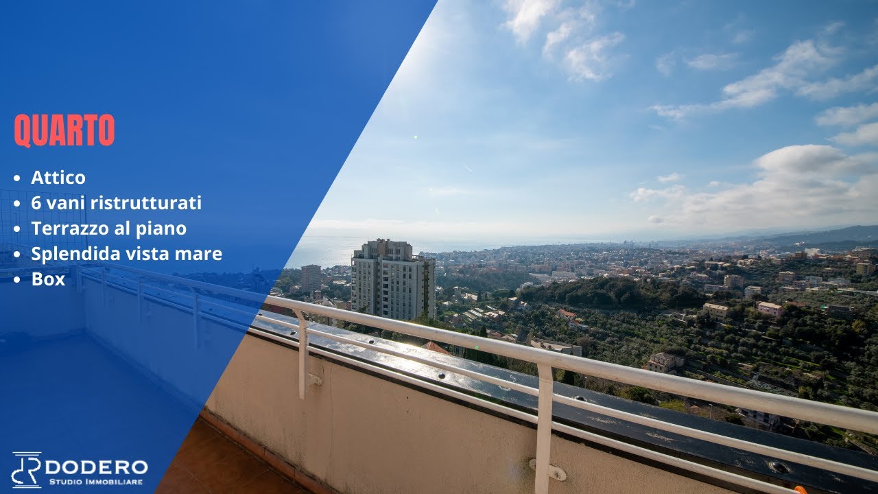 GENOVA QUARTO CASA IN VENDITA CON VISTA SPETTACOLARE | ATTICO IN ...