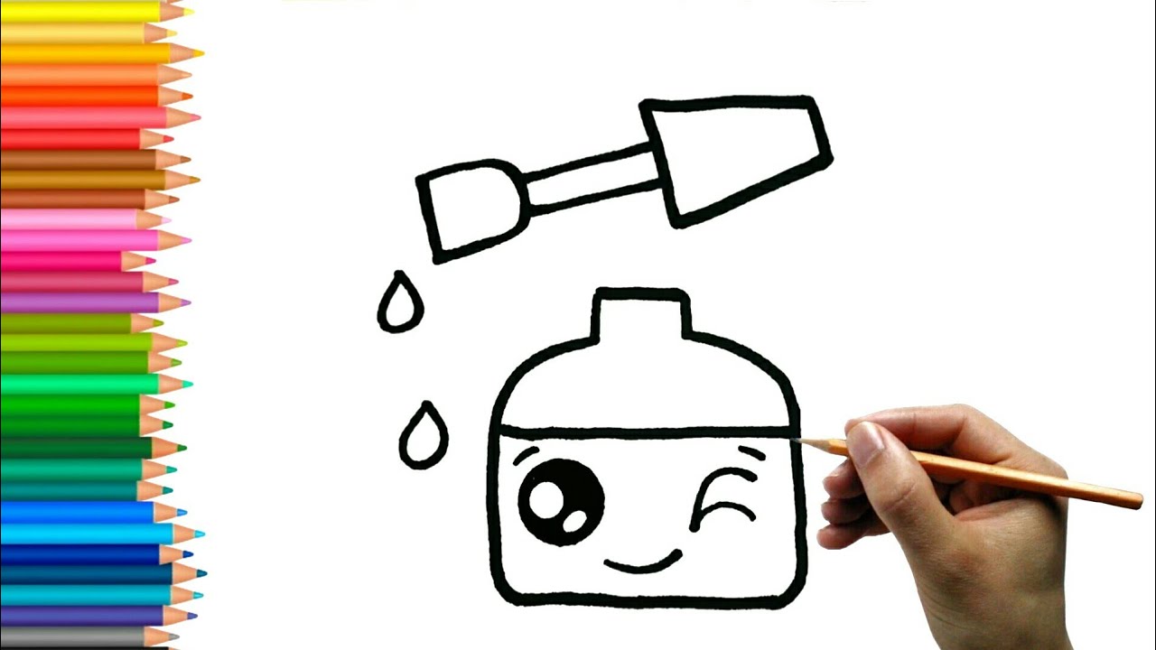 How to draw a Nail polish 💅 very easy - YouTube