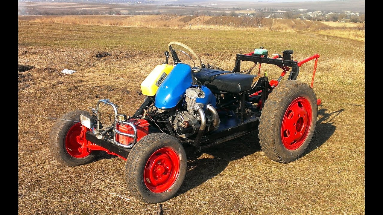 Самодельний Мини Трактор Трактоцикл. Homemade mini tractor. - YouTube
