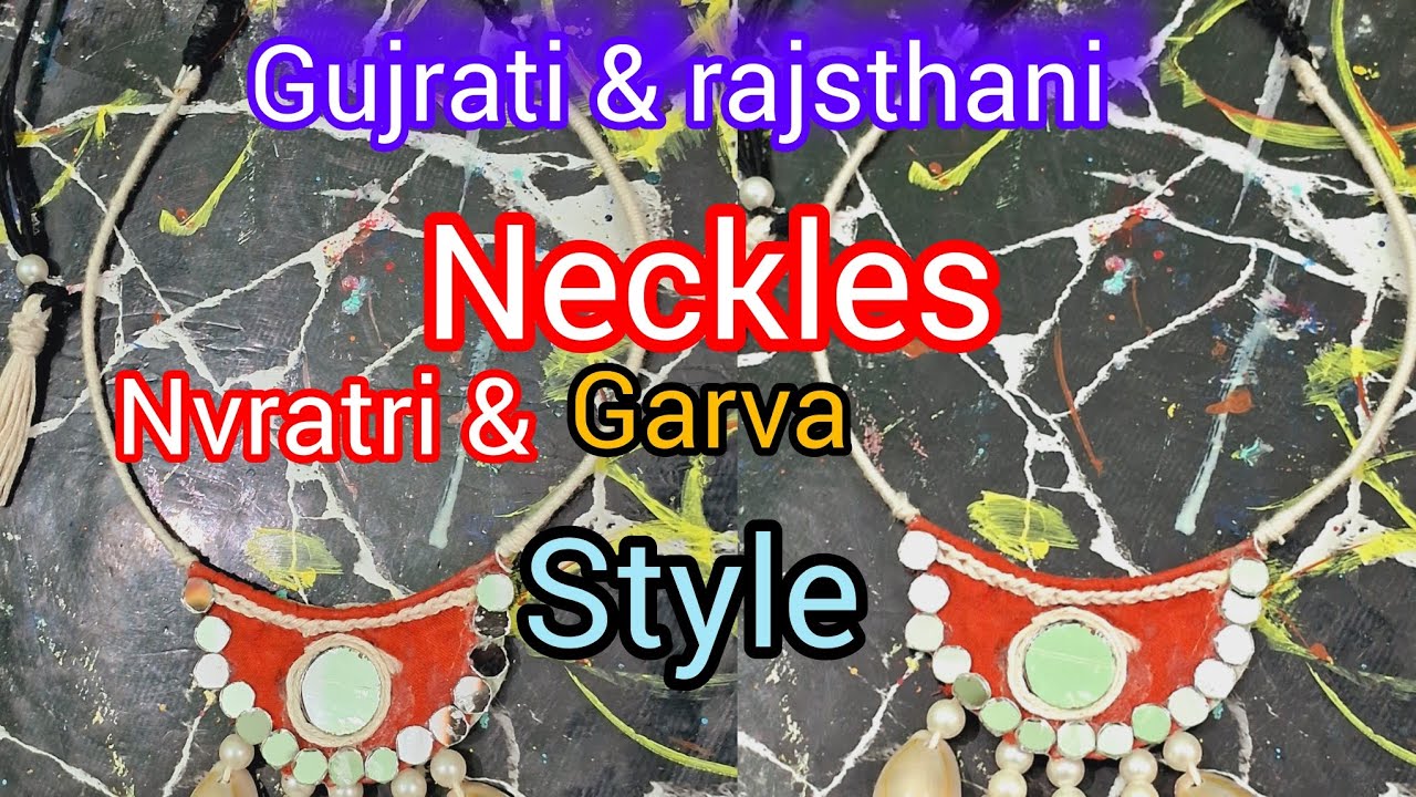 Gujarati & Rajsthani # style of # beautiful diy # & necklace # art ...