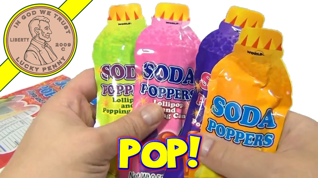 Soda Poppers Lollipop and Popping Candy Dollar Store Treats - YouTube