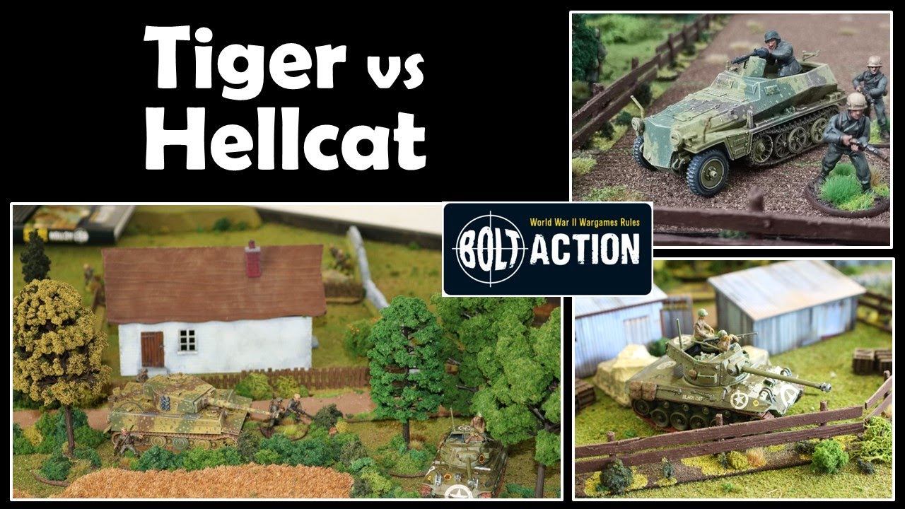 Tiger Vs Hellcat - Bolt Action Battle Report - YouTube