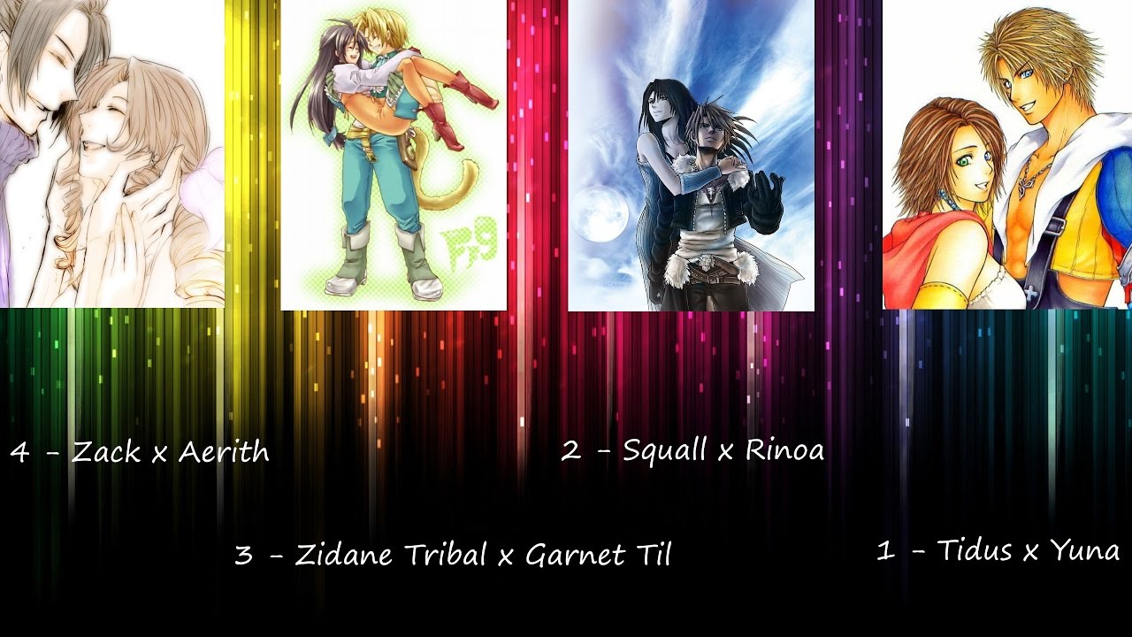 Zack x Aerith & Zidane Tribal x Garnet Til & Squall x Rinoa & Tidus x ...