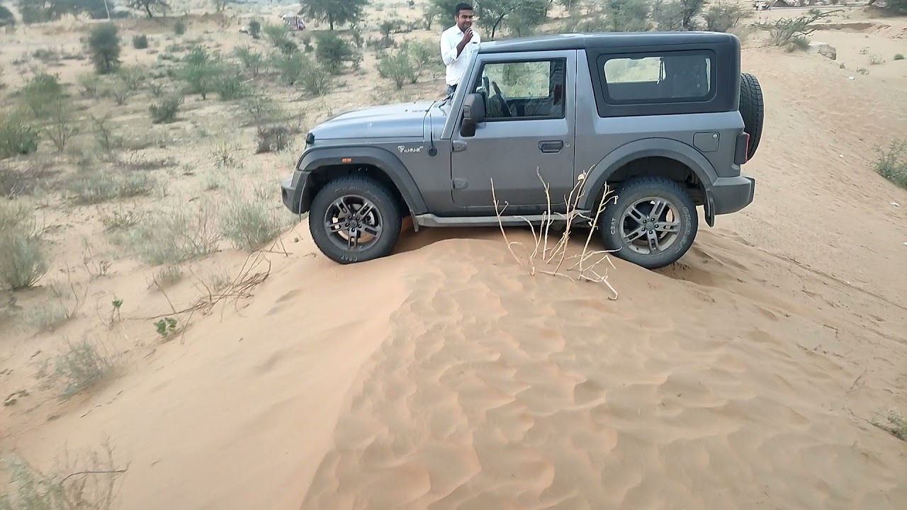 All New Mahindra Thar Off-roading drive in Rajasthan desert automatic ...
