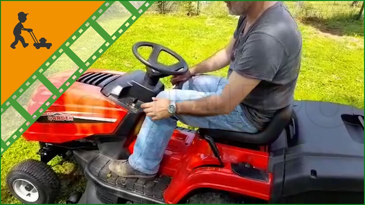 Funcionamiento Tractor cortacésped con recolector Castelgarden CG 84 ...
