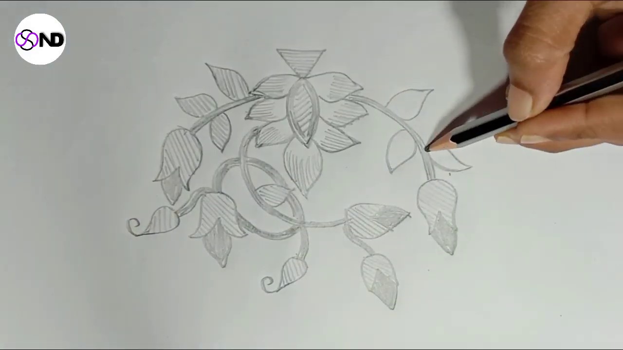 How to draw beautiful nakshi kantha drawing | - YouTube