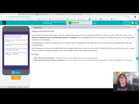 Code.org Unit 5 lesson 6 part 1 of 5 Mad lib assignment - YouTube