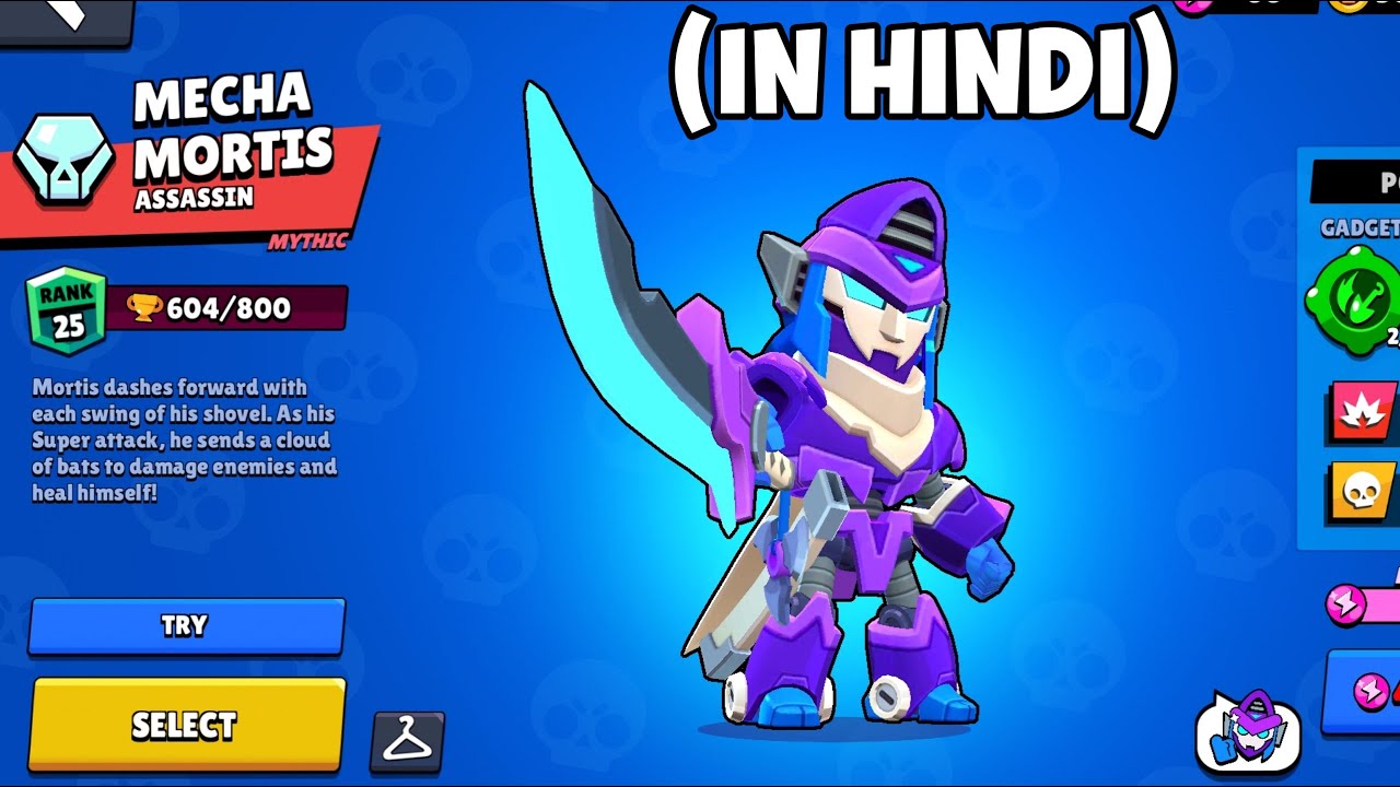 New Update & Mecha Mortis Skin Brawl Stars Gameplay in Hindi - YouTube