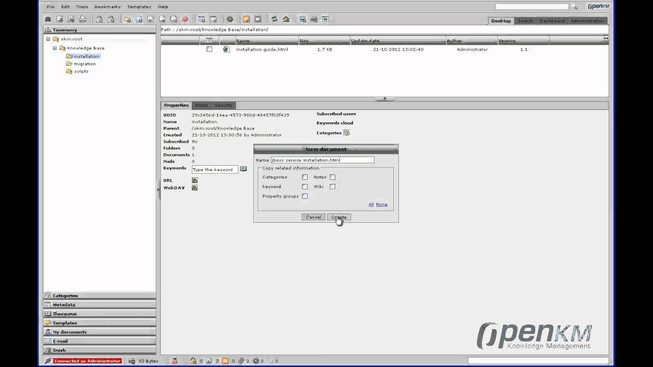 OpenKM - Knowledge Base ( english ) - YouTube