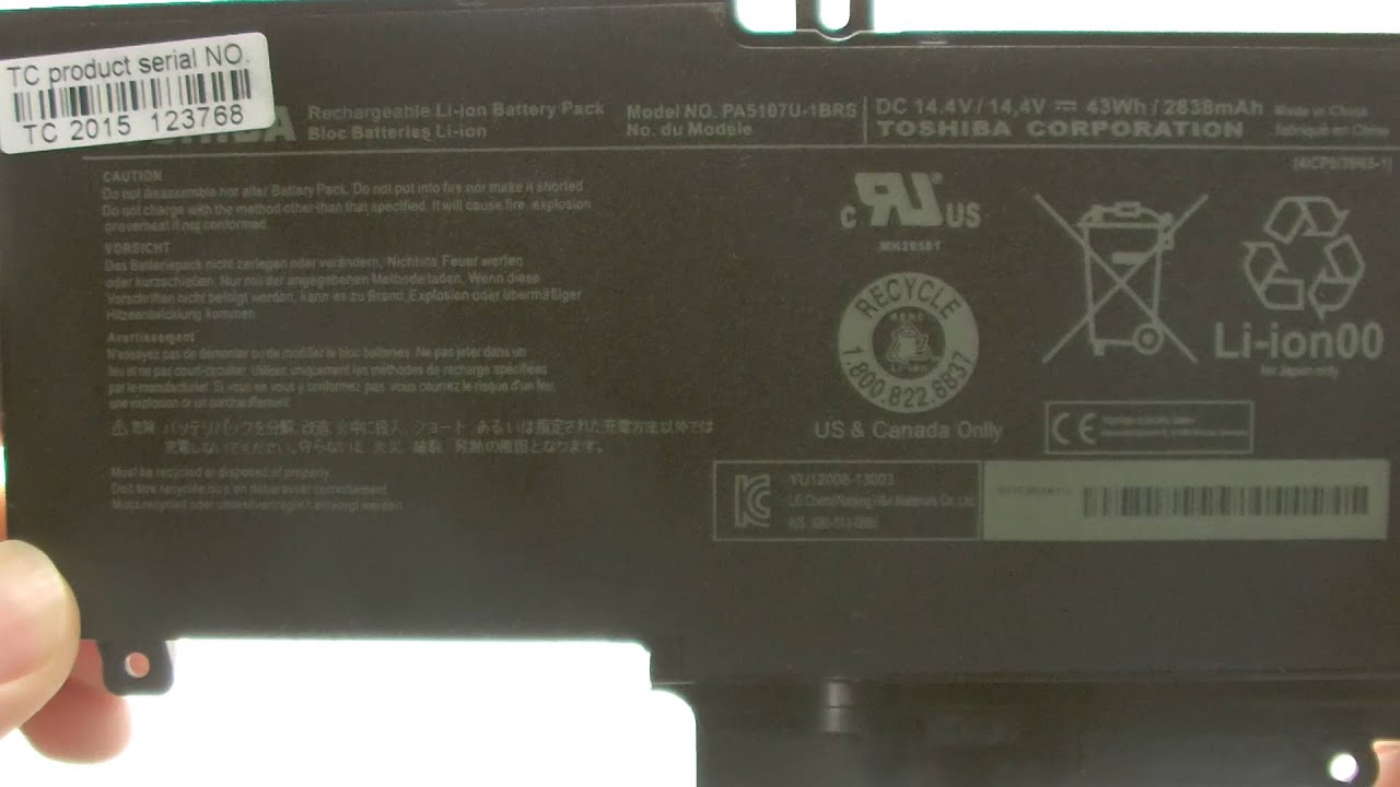 TOSHIBA PA5107U-1BRS computer batteries, Laptop Battery - YouTube