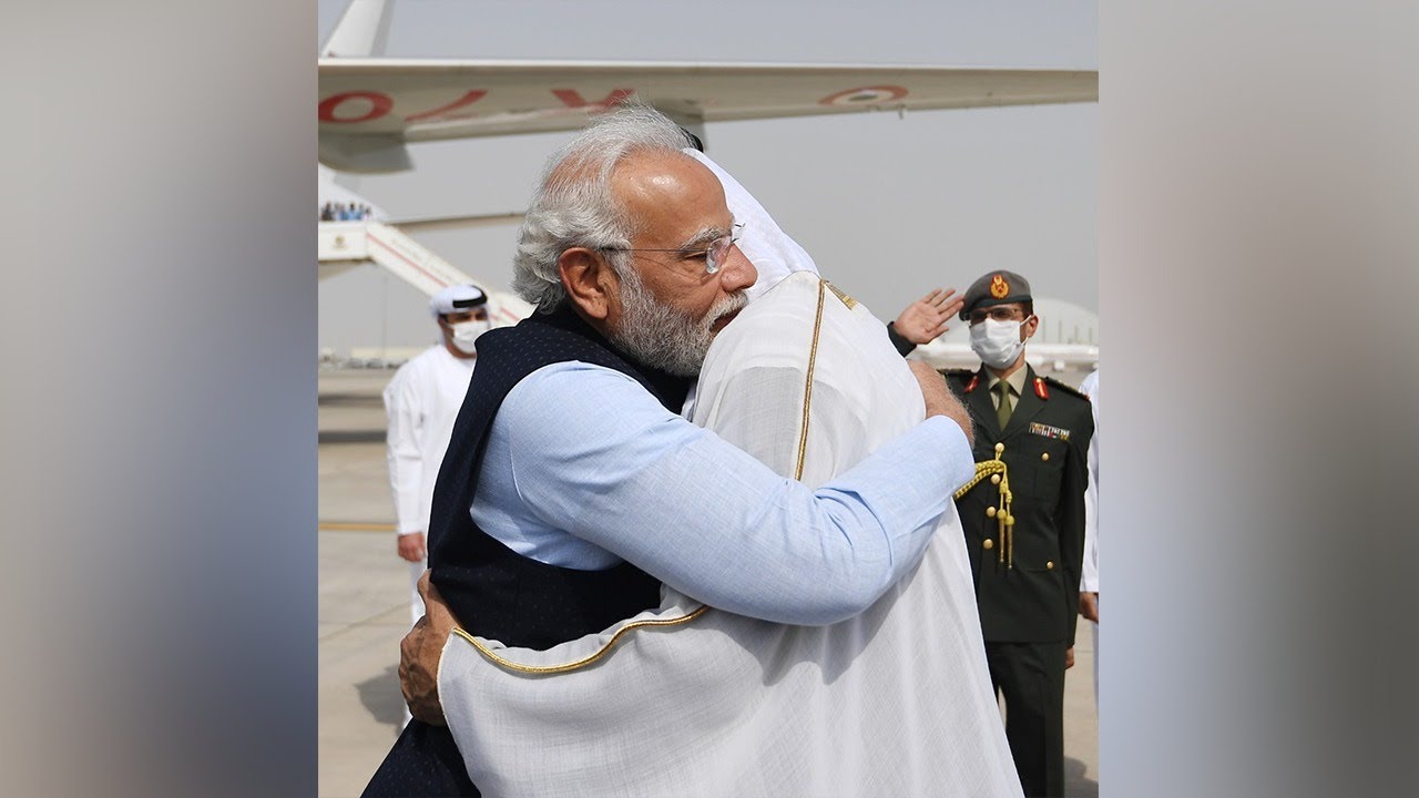 UAE President Sheikh Mohamed bin Zayed Al Nahyan receives PM Modi at ...