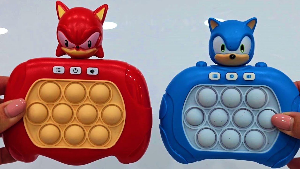 NEW POP IT SONIC Fast Push Game Console, Unboxing & review Electric ...