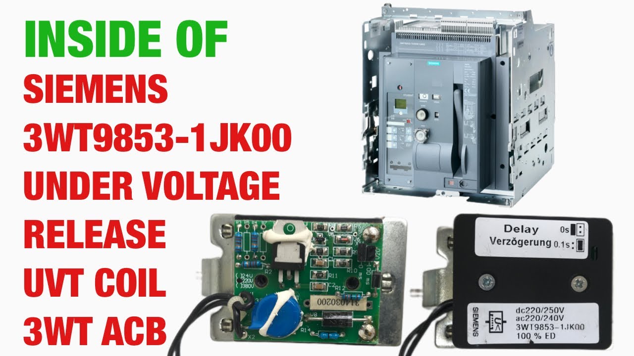 Inside of Siemens 3WT9853-1JK00 Under Voltage Release "r" UVT Coil of ...