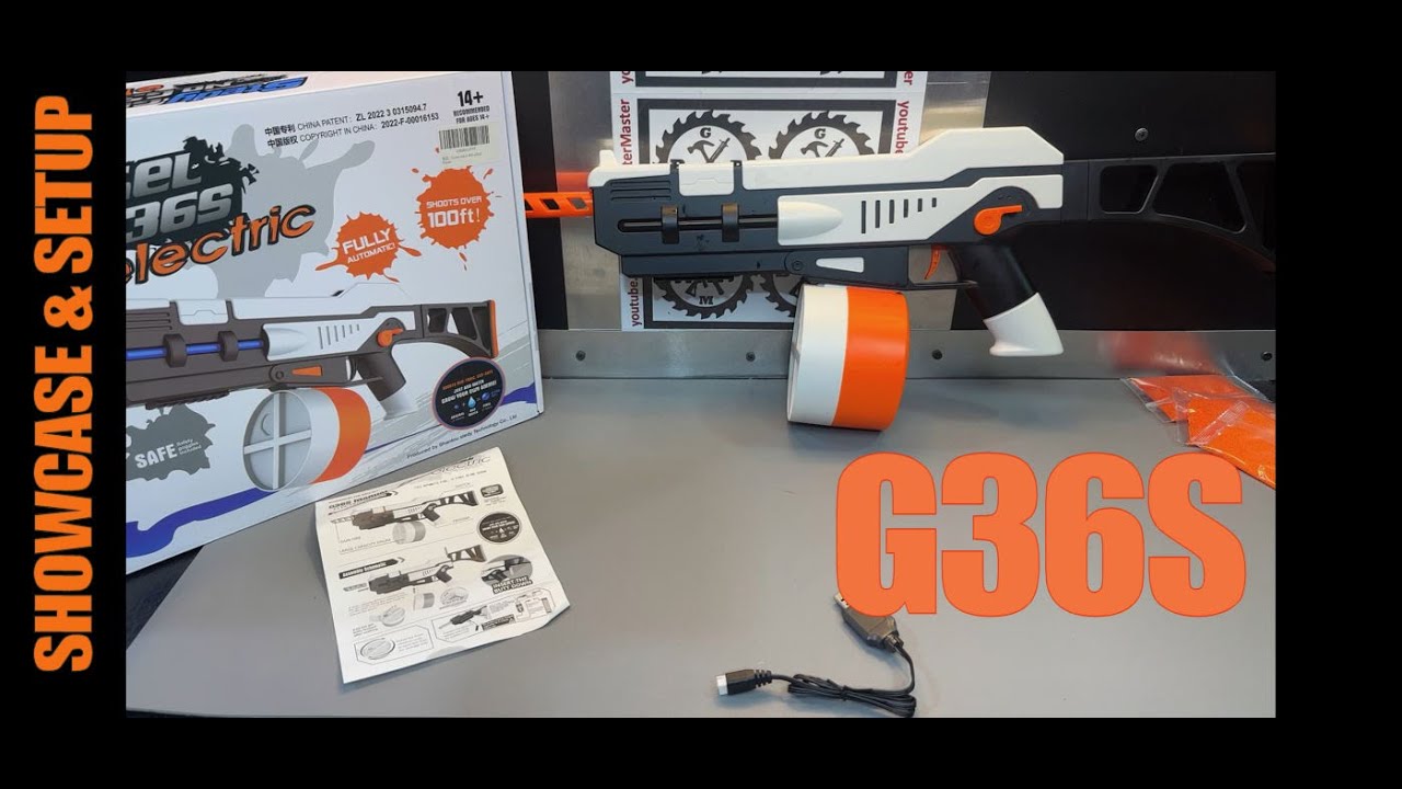 ICECAT G36S Gel Ball Blaster with Drum Mag - SRB1200 Clone - Unboxing ...