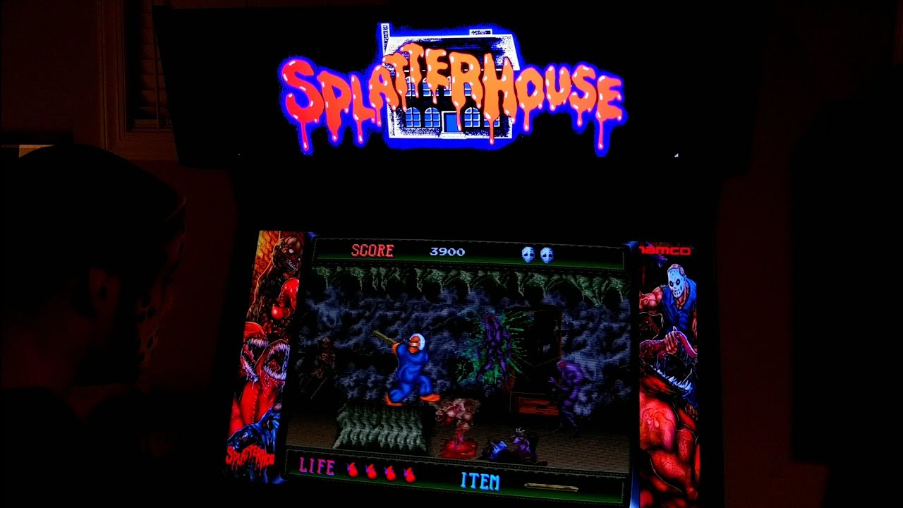 Splatterhouse Arcade Cabinet MAME Gameplay w/ Hypermarquee - YouTube