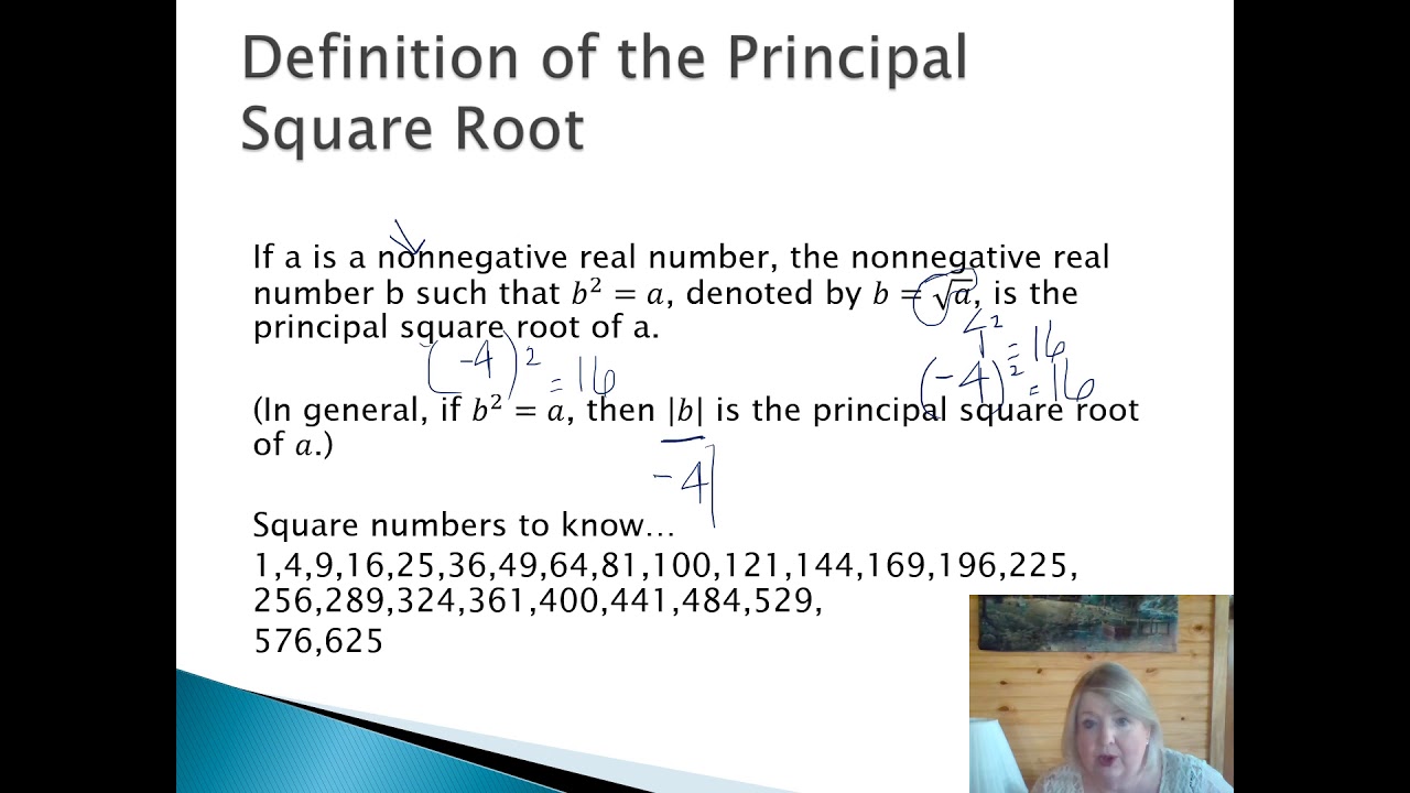 1 Evaluating Square Roots - YouTube