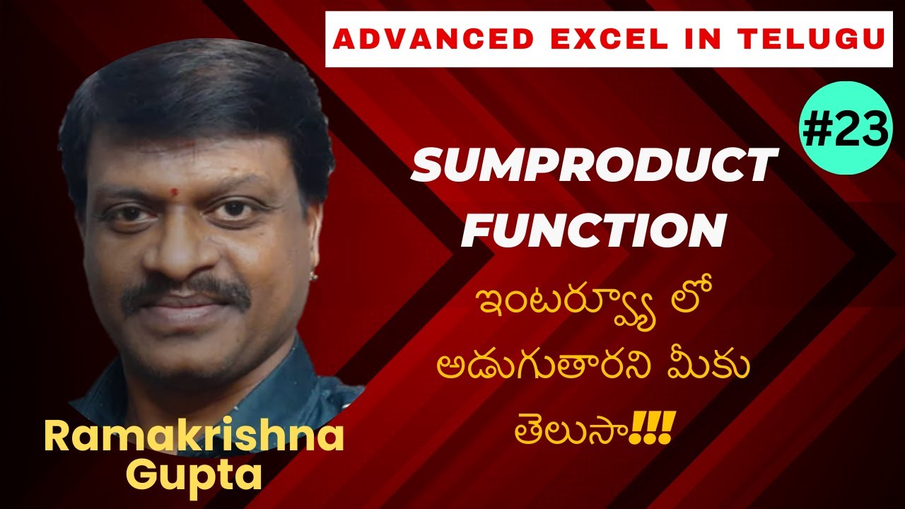 23 Excel Sumproduct Function Basic Youtube 1878