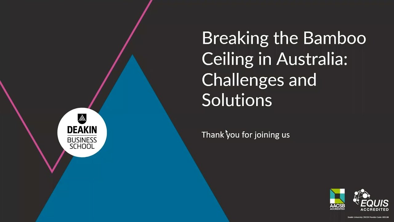 Breaking the bamboo ceiling in Australia: Challenges and solutions ...
