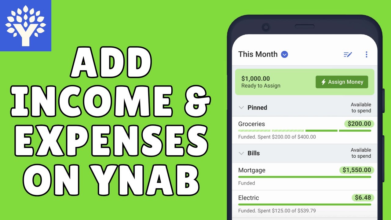 How to Add Income and Expenses in YNAB 2025? - YouTube