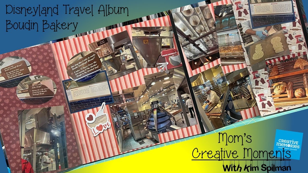 Creative Memories Disney Travel Album Boudin Bakery - YouTube