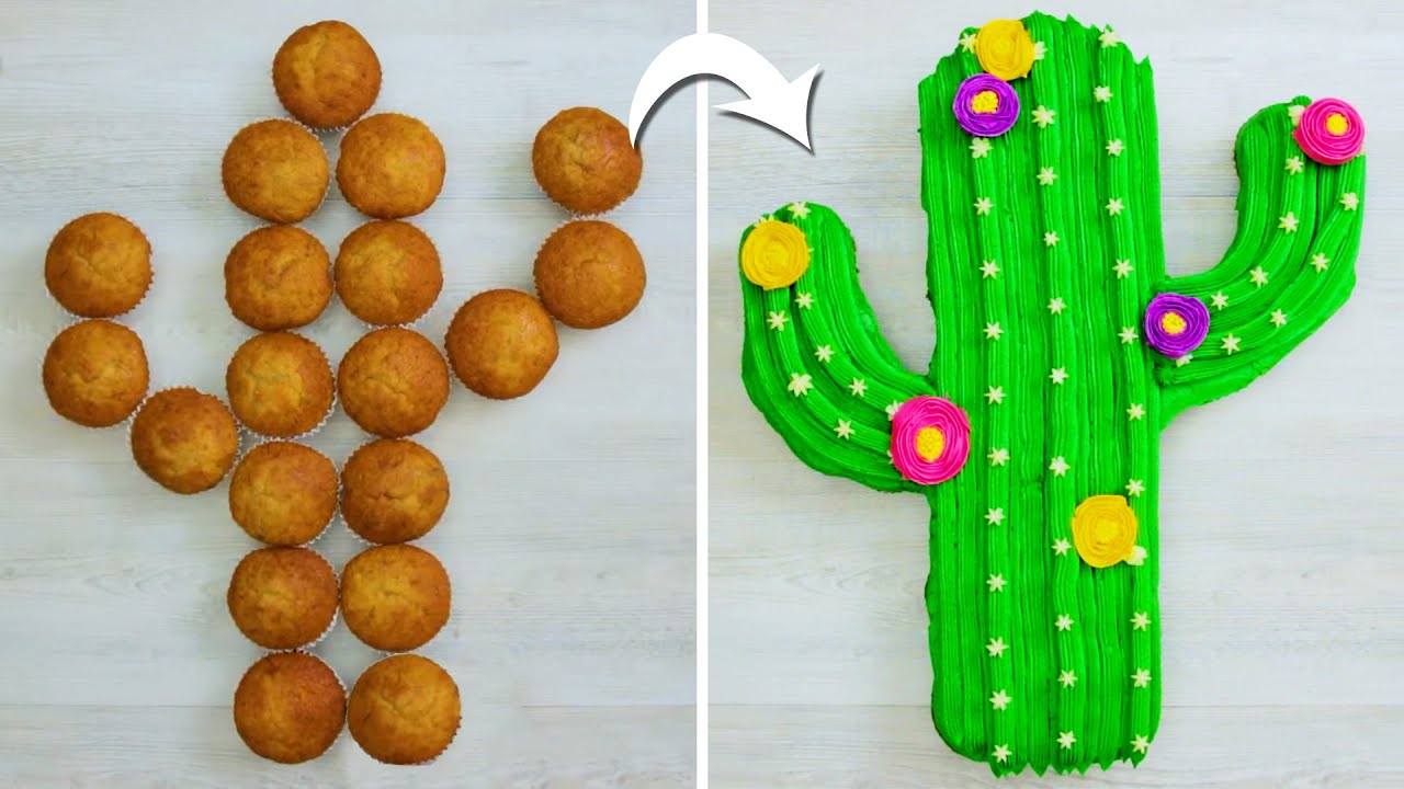 CUTE CACTUS SHAPED CAKE DESIGN | 10 Big Cake Decoration | Creative and ...