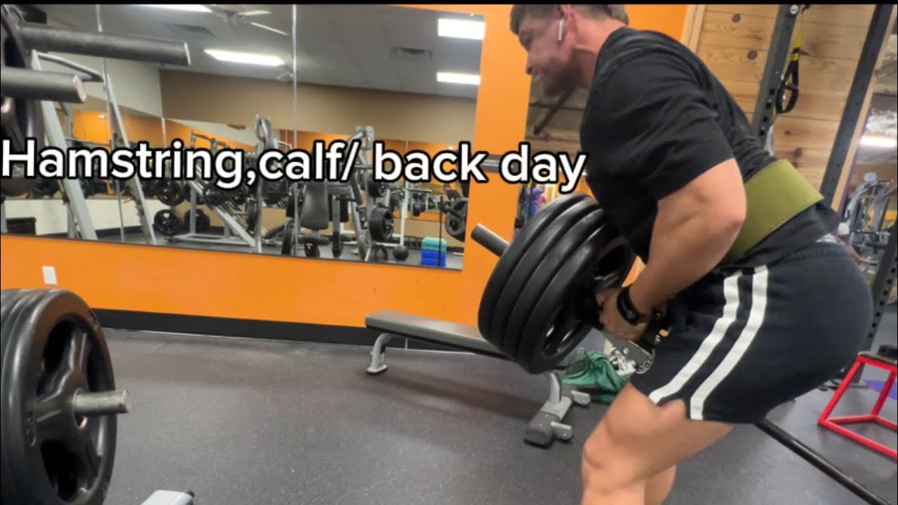 Hamstring,calf/ back day - YouTube