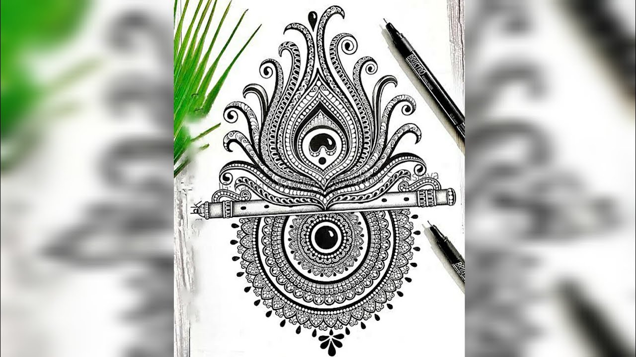 Mandala Art | Mor Punkh Mandala | Feather Drawing Making | Mandala ...