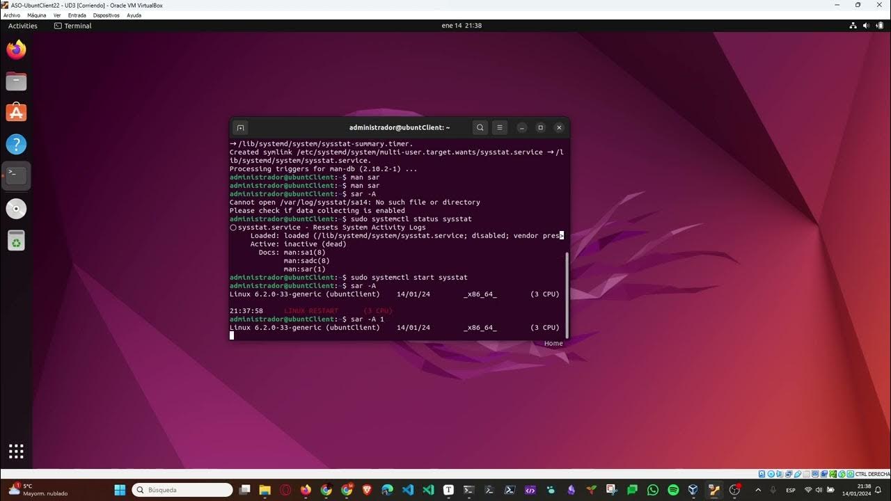 Instalación de SYSSTAT y uso con KSAR - YouTube