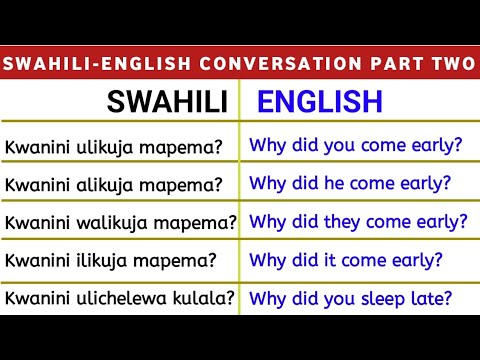 How to Speak Swahili fluently ️ Swahili language tutorial ️ Learning ...