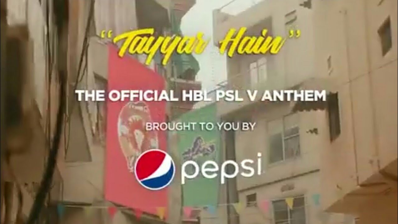 Psl 5 official song tayyar hain HBL PSL Season 5 - YouTube