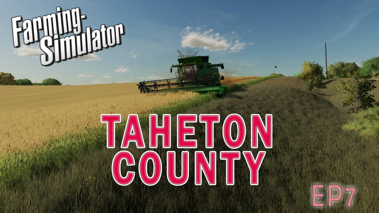 FS22 | Taheton county | Ep7 | Wheat harvest and cows - YouTube