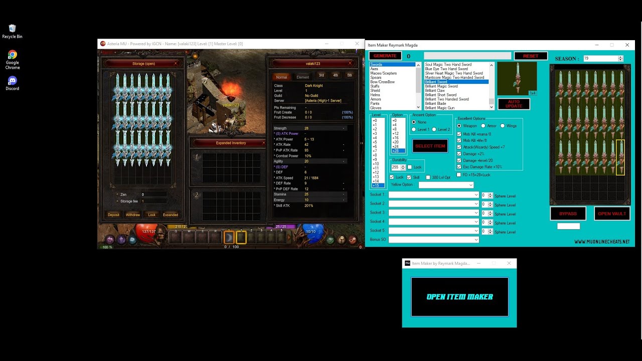 MU Online : Asteria MU SEASON 19 ITEM MAKER HACK 2024 - YouTube