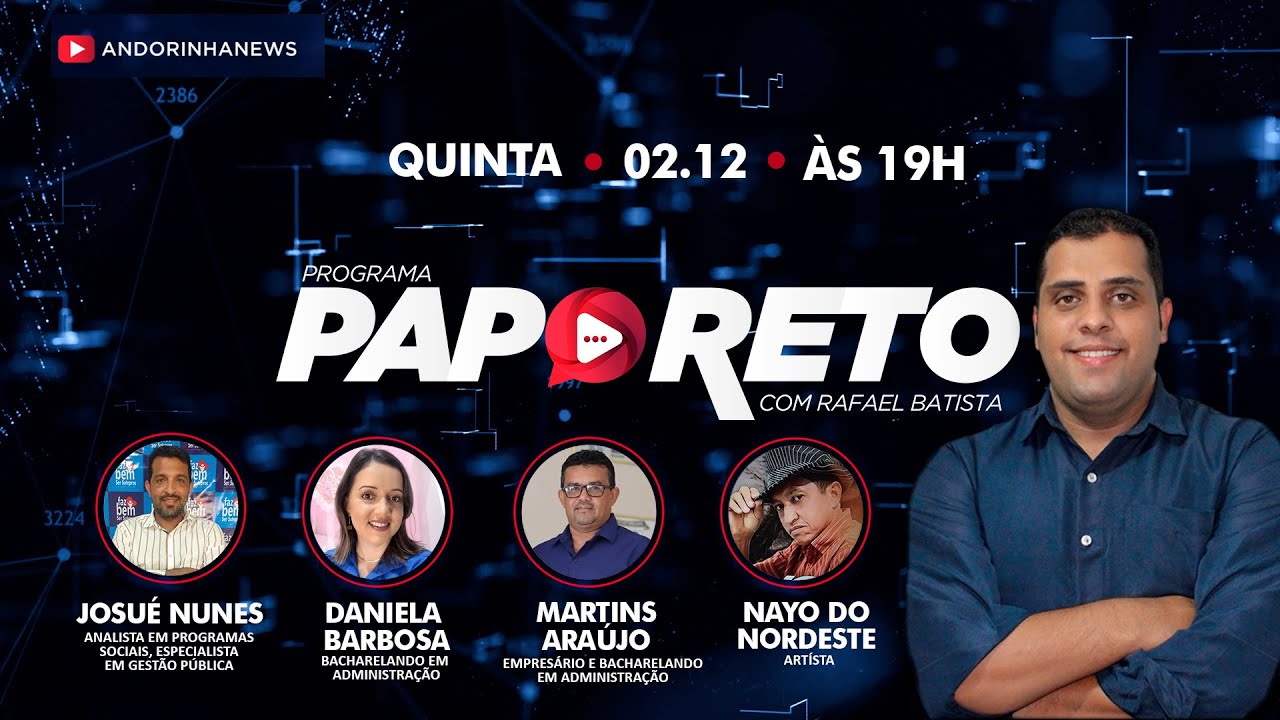 Programa PAPO RETO | Com Rafael Batista 02/12 - YouTube