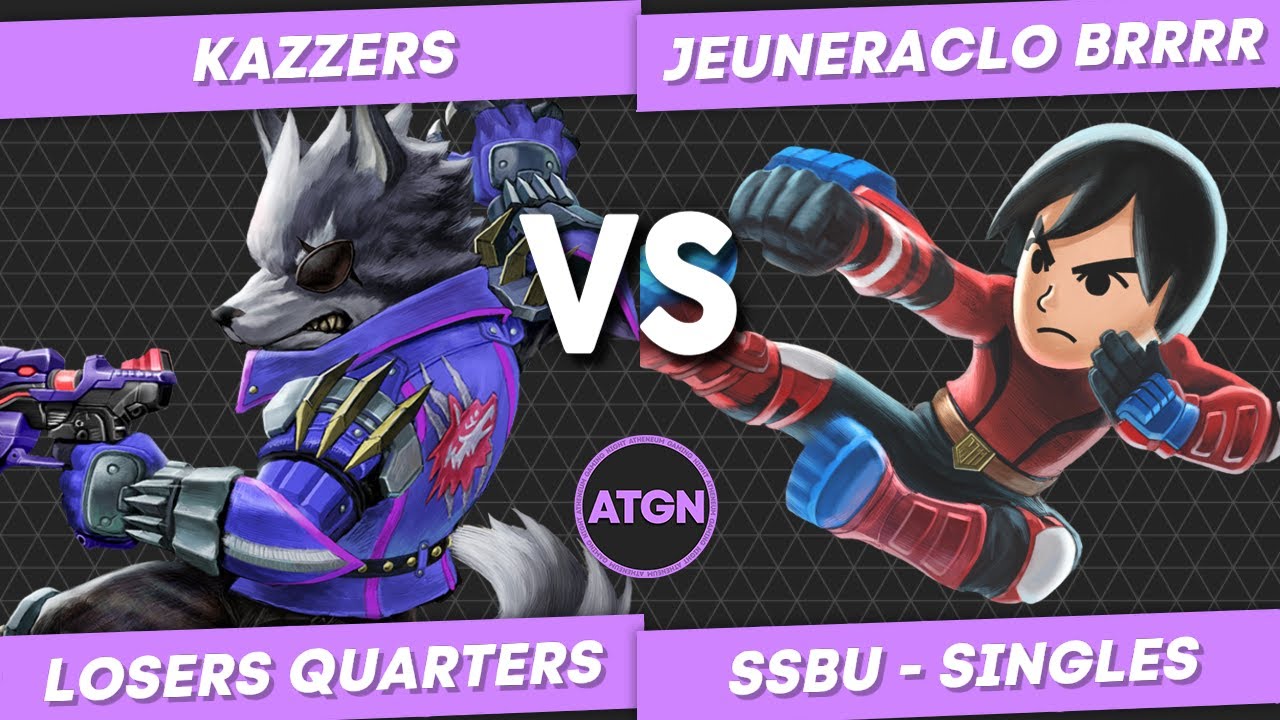 ATGN S7 Final - Losers Quarters - Kazzers (Wolf) VS jeuneraclo brrrr (Mii Brawler) - YouTube