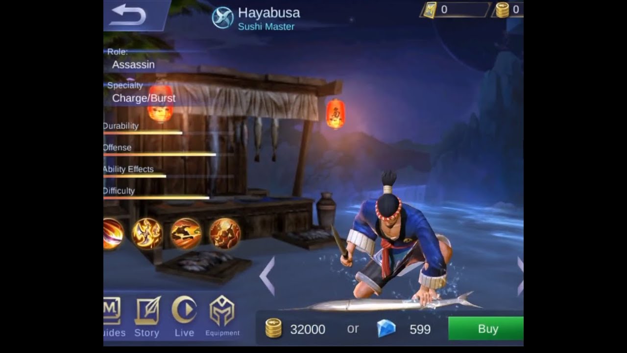 HAYABUSA SKIN BARU MOBILE LEGEND - YouTube