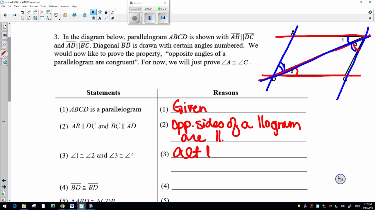 Properties of Parallelograms and Intro to Coordinate Proofs - YouTube