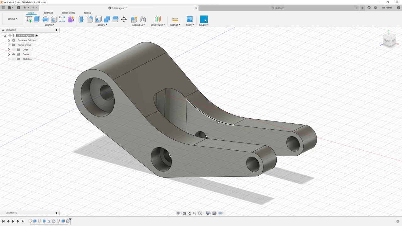 Fusion 360 Modelling - Linkage - YouTube