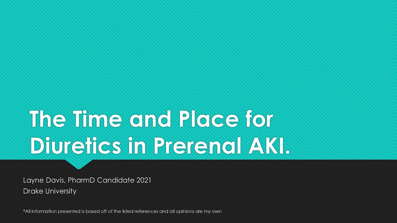 Diuretic Use in AKI - YouTube