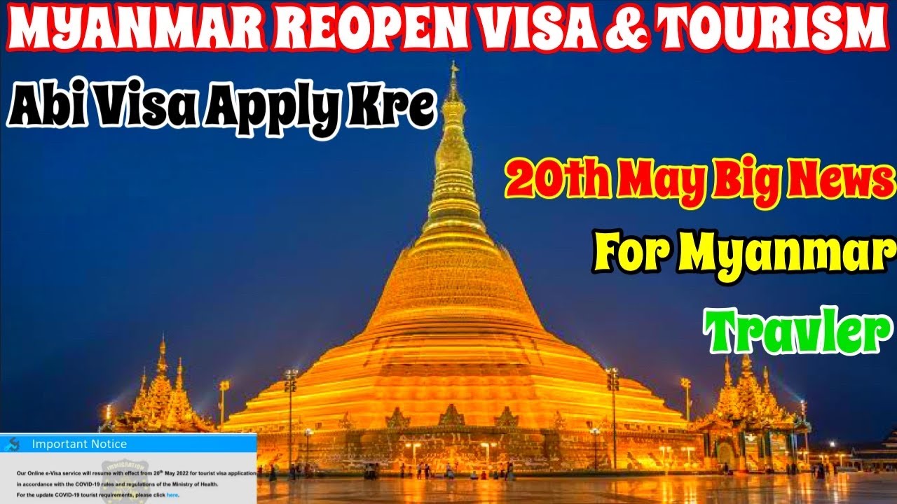 Myanmar Open For E-visa/Sticker Visa/Visa On Arrival & Tourism # ...