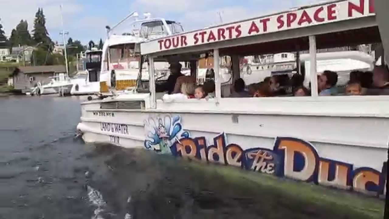 Ride the Ducks land/water tour - Seattle, WA 8/20/14 - YouTube