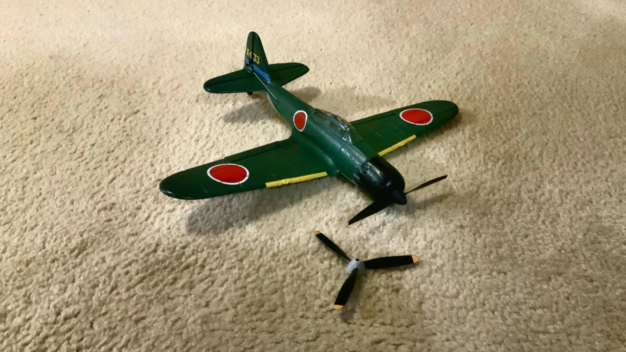 Mini Warbird A6M Zero (400mm) 2-Blade vs 3-Blade 1-Pack Speed Run - YouTube