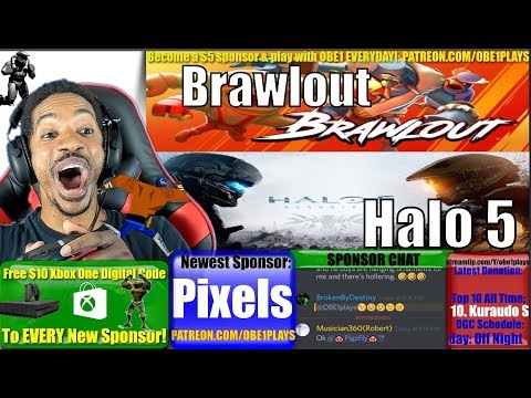 Brawlout Nintendo Switch & Halo 5 Xbox One X With Sponsors - YouTube