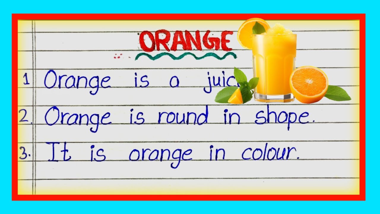 five line on orange |five line on orange in English|essay on orange in ...